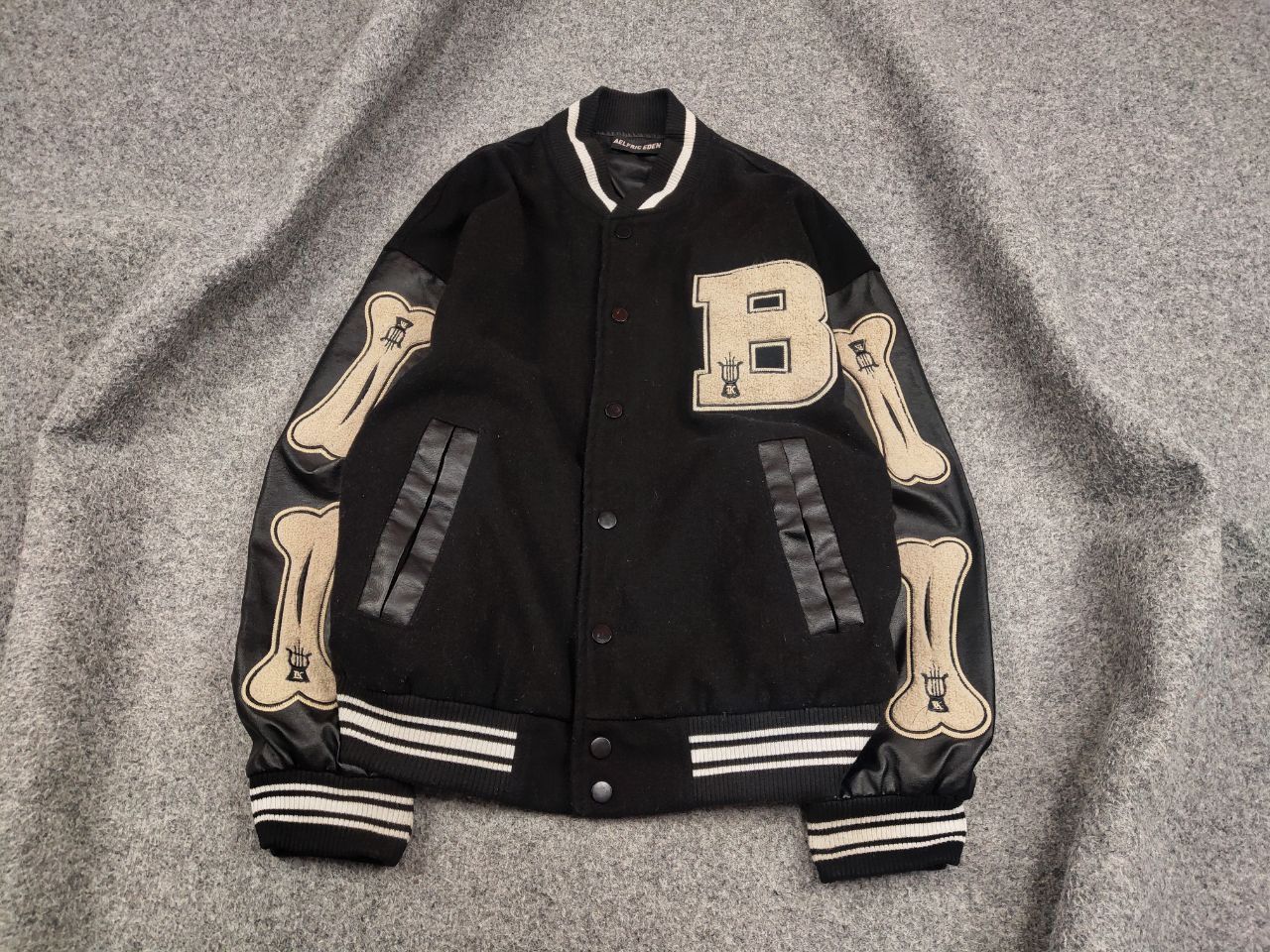 Japanese Brand × Varsity Jacket × Vintage Vintage Bones Japan Skeleton ...