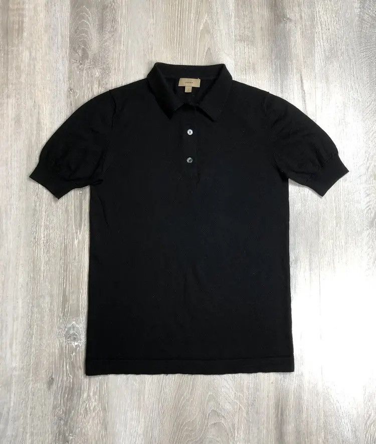 Vintage Vintage Burberry Uniform Black Wool Strech Polo Tee Shirt | Grailed