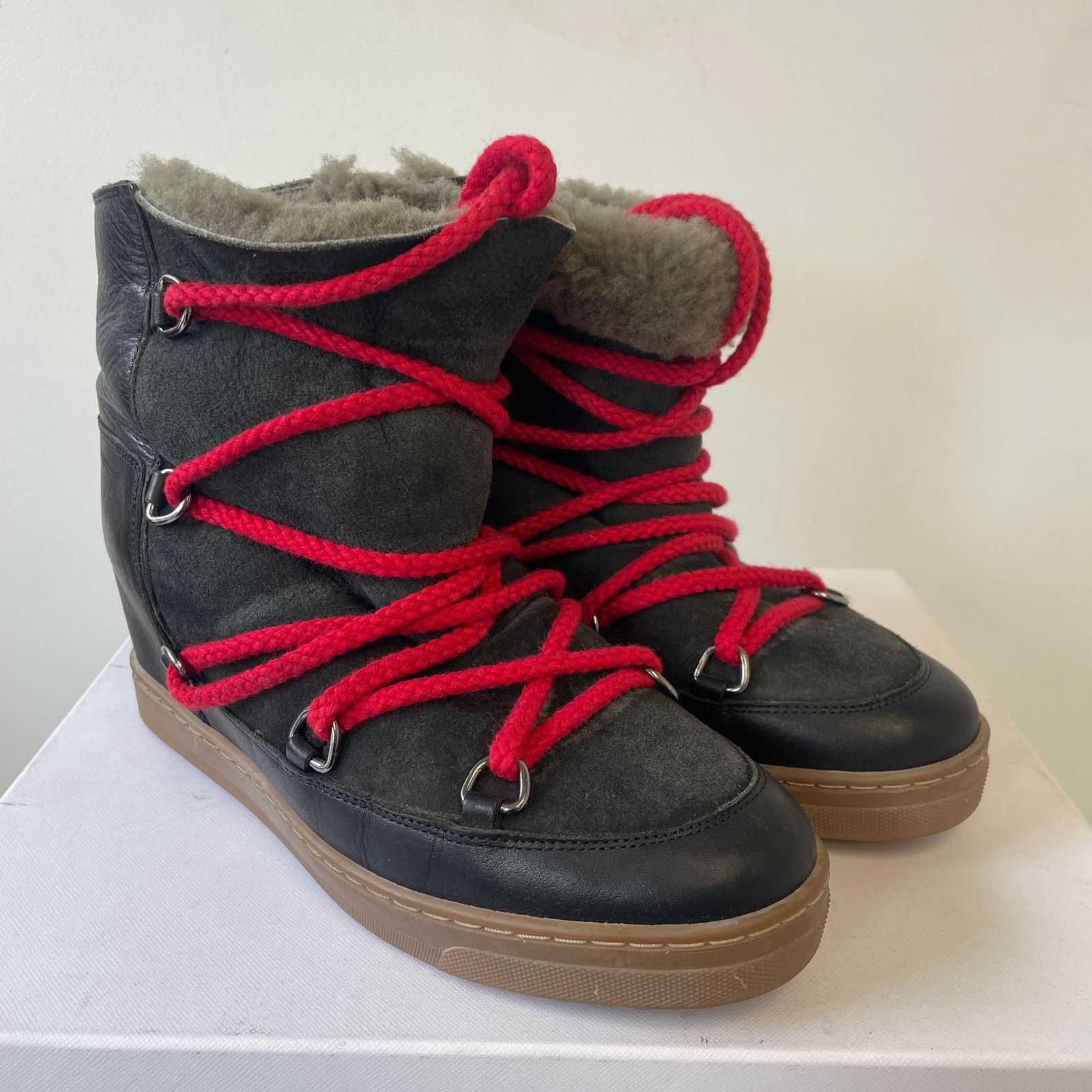 Isabel Marant Isabel Marant Nowles snow boots with red laces 38 EU ...