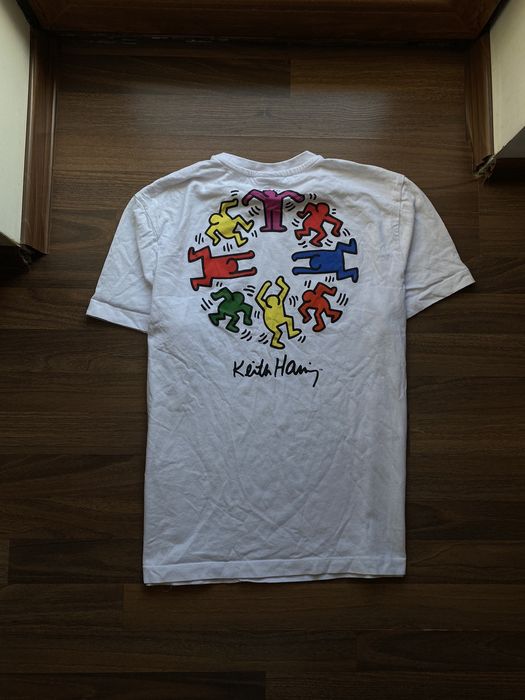 Luxury Keith Haring art Pop Finger Cross tee shirt Big logo | Grailed