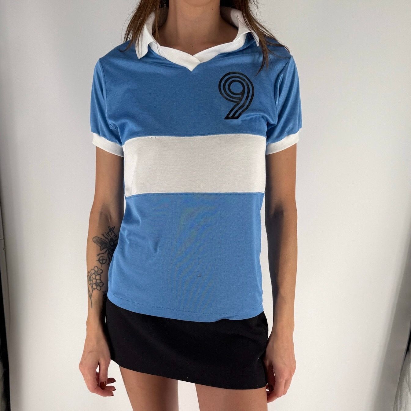 Vintage 80s soccer collared jersey 9 Striker 1980s vintage | Grailed