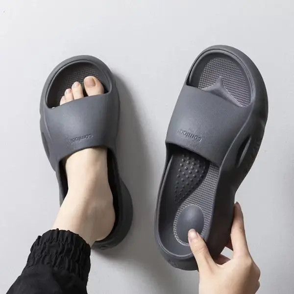 Streetwear Soft Elastic Platform Slides | Grailed