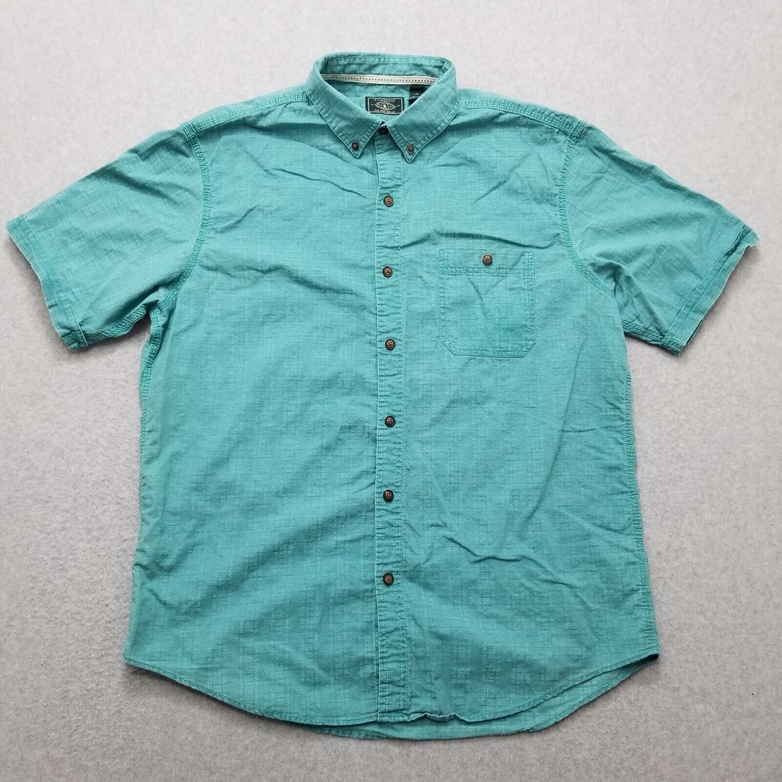 G.H. Bass & Co. GH Bass & Co Shirt Mens Large Button Up Short Sleeve ...