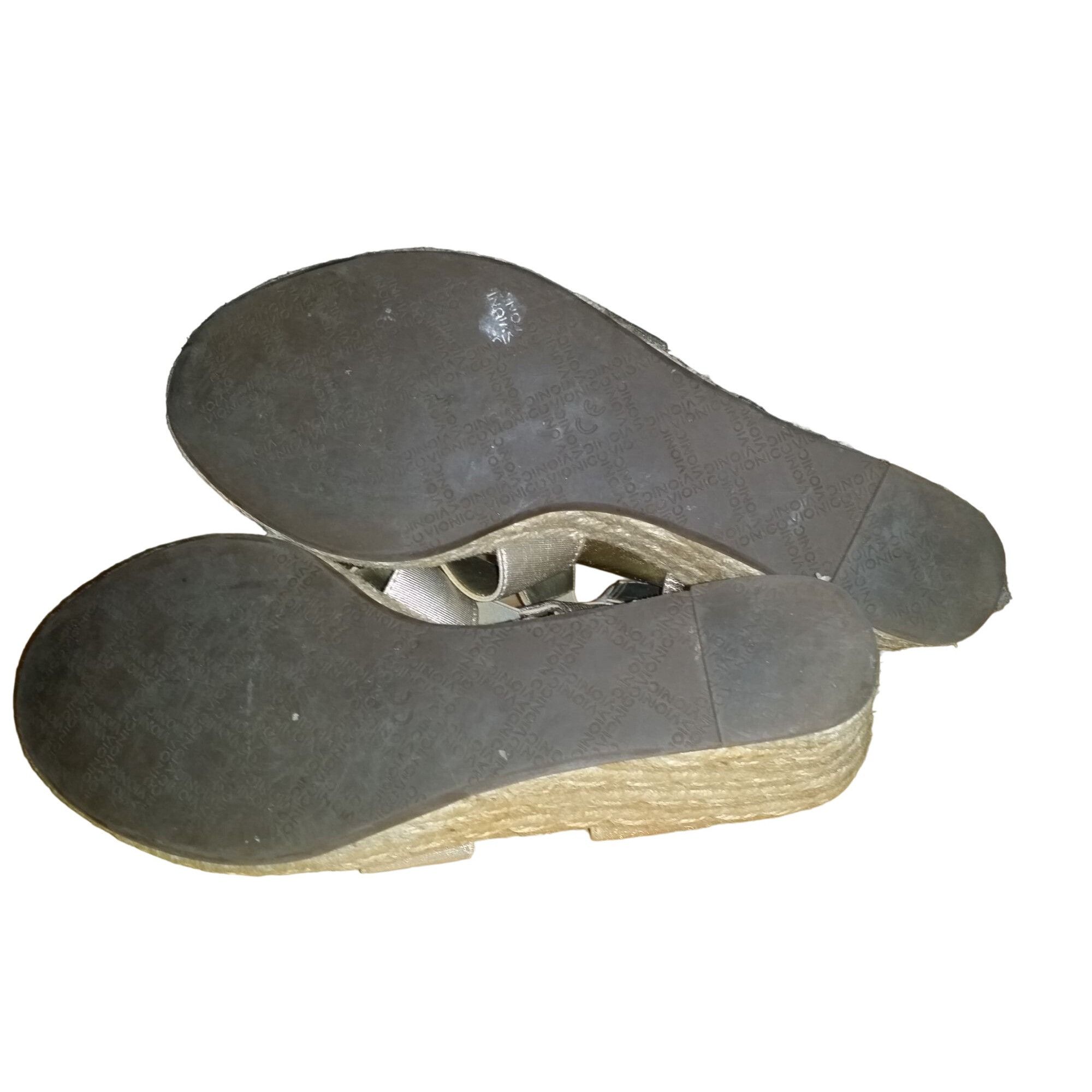 Vionic Vionic Ansleigh Wedges Women Sz 8 Gold Espadrille Strappy Ev ...