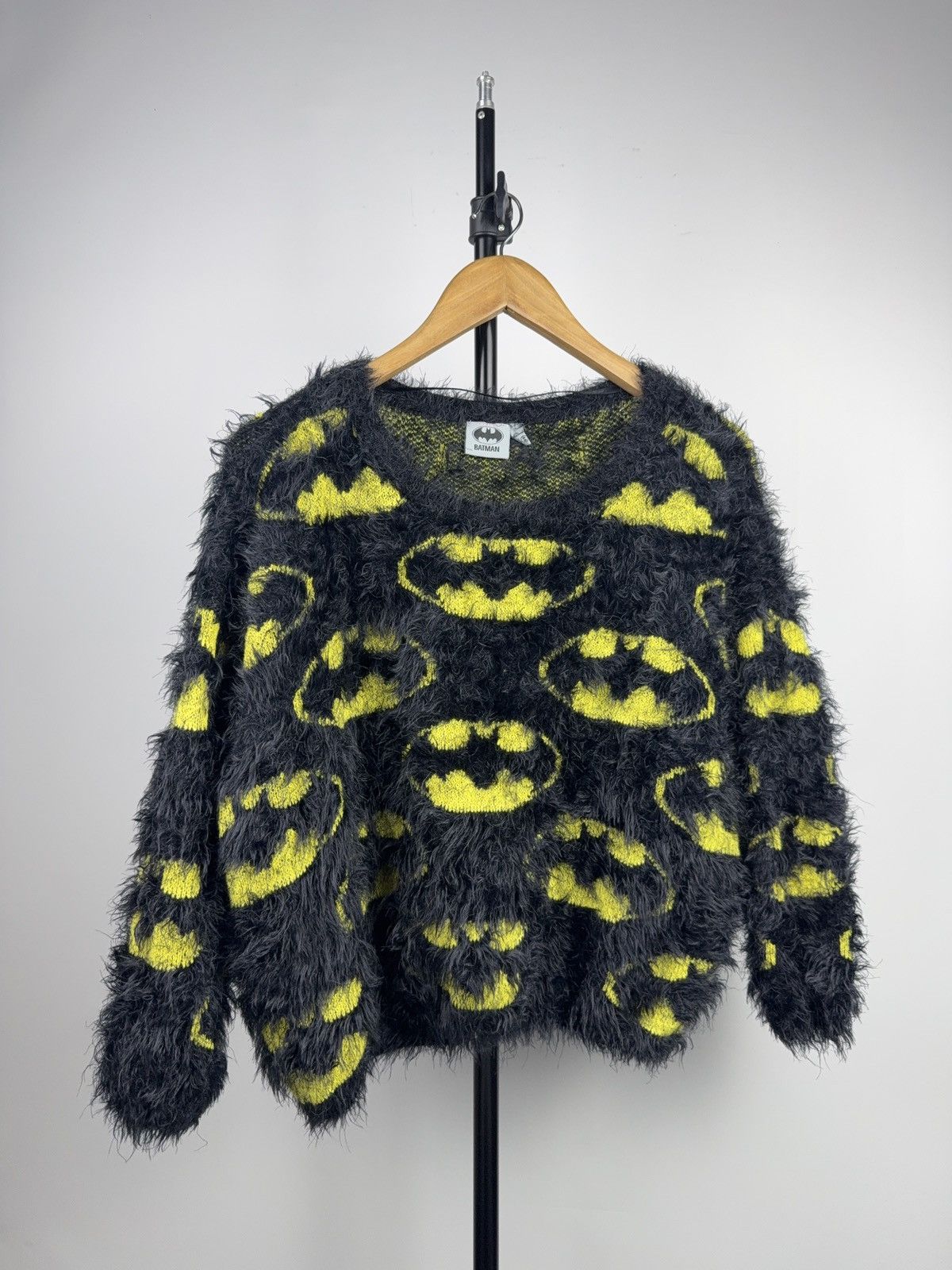 DC Comics Vintage 2013 Batman Fuzzy Knit Shaggy Sweater DC Comics | Grailed