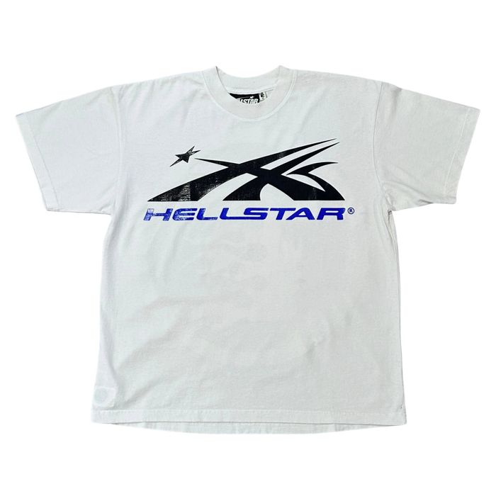 HELLSTAR Hellstar Sports Gel Sport Logo T-Shirt (White / Blue) | Grailed
