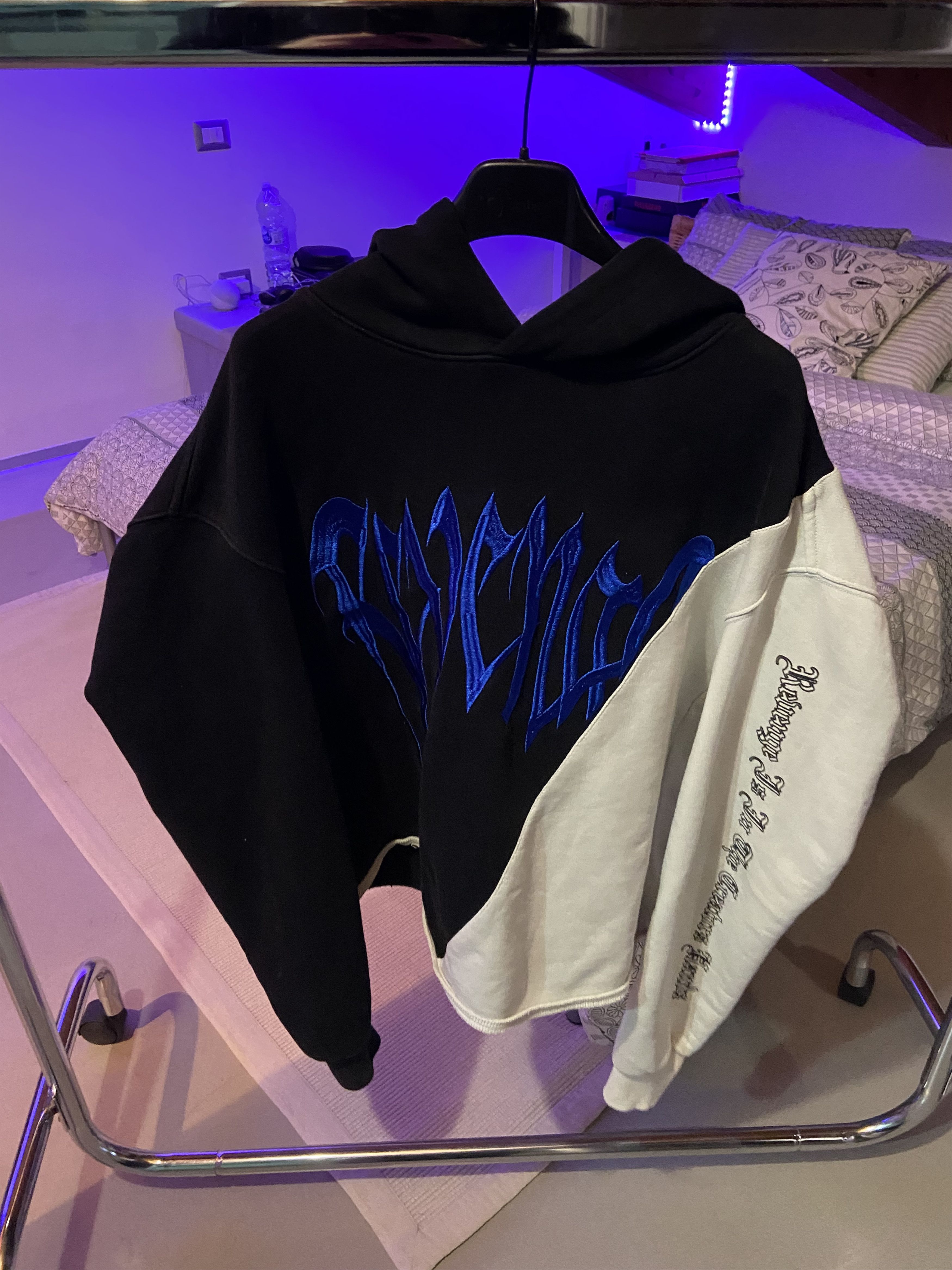 Revenge Revenge blue split hoodie | Grailed