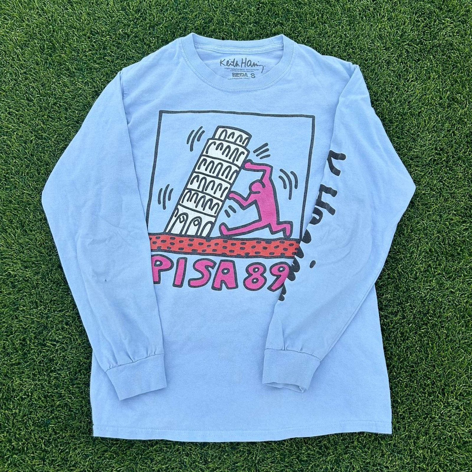 Keith Haring Keith Harring 'Leaning Tower of Pisa 89' Longsleeve | Grailed