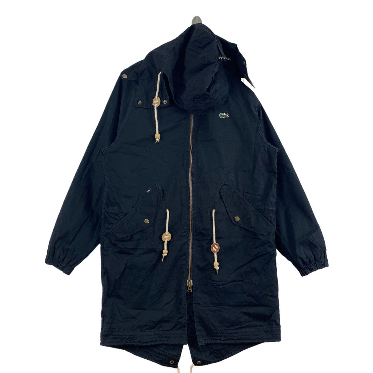 Lacoste × Vintage Vintage LACOSTE LIVE Small Logo Tag Hooded Black ...