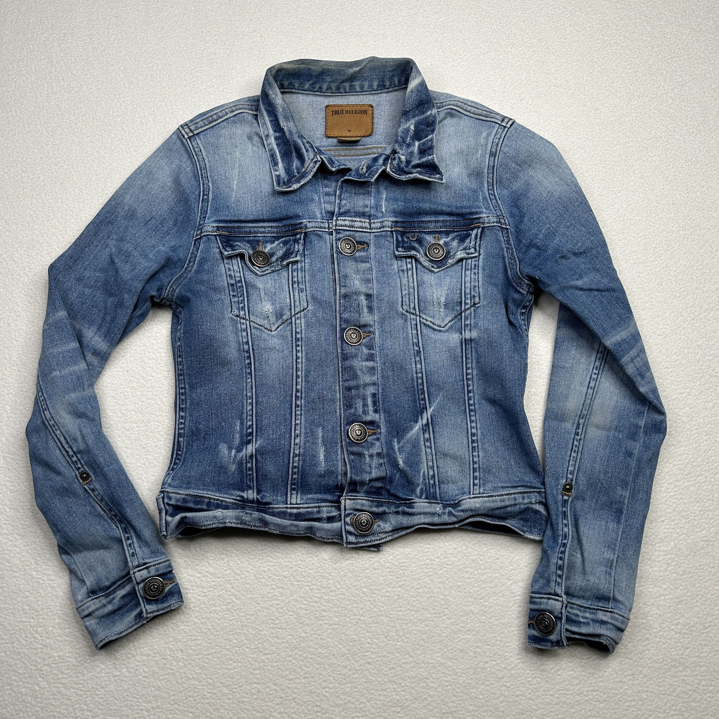 True Religion Sematary True Religion Denim Jacket Distressed Y2K ...