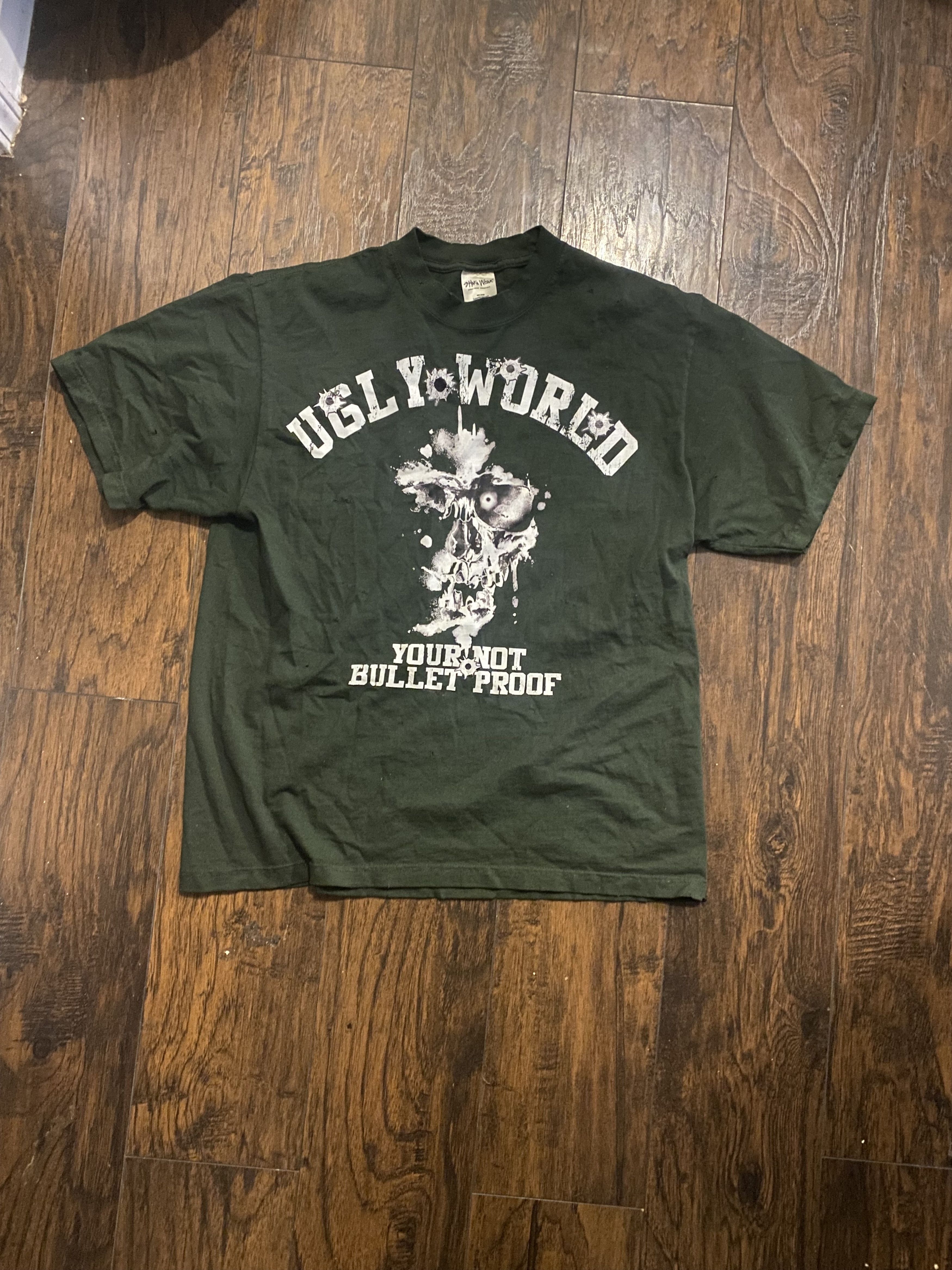 Japanese Brand × Streetwear × Supreme Your not bullet proof Ugly Wrld T ...