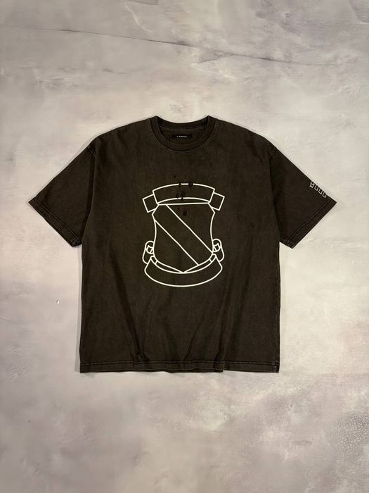 Number (N)ine Number Nine Shield Crest Boxy Tee(Faded Black) | Grailed