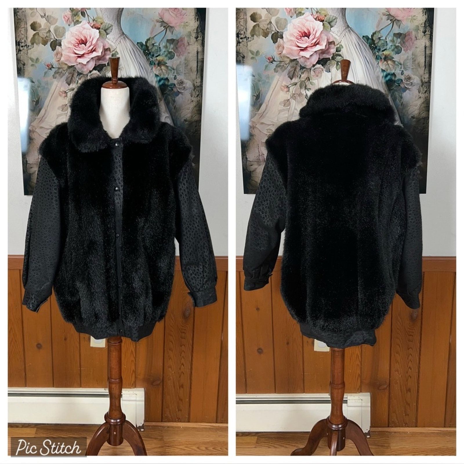 Vintage Vintage 1980s Dubrowski & Perlbinder Leather & Faux Fur Coat ...