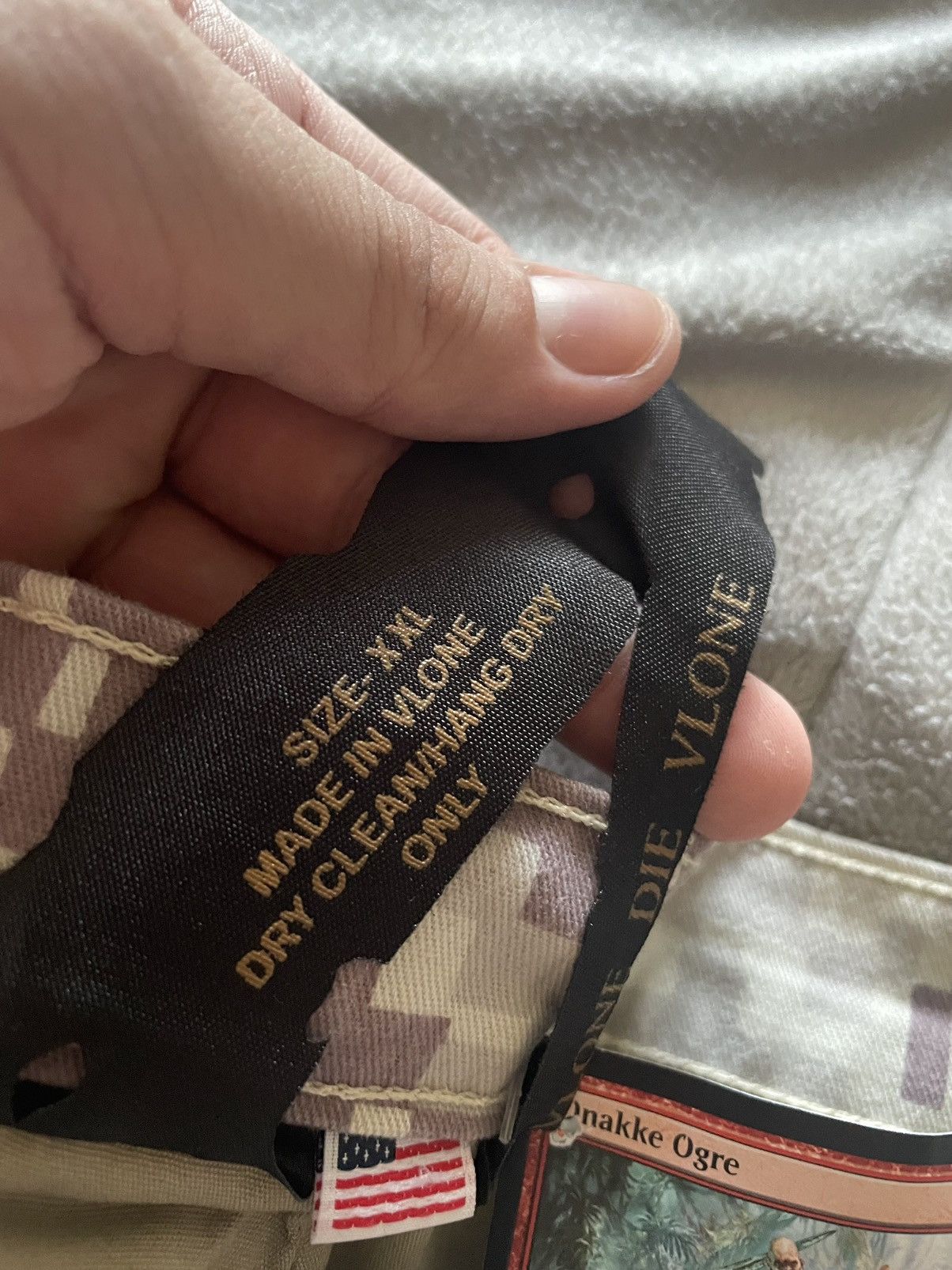 Vlone Vlone Art Basel digi camo old English denim | Grailed