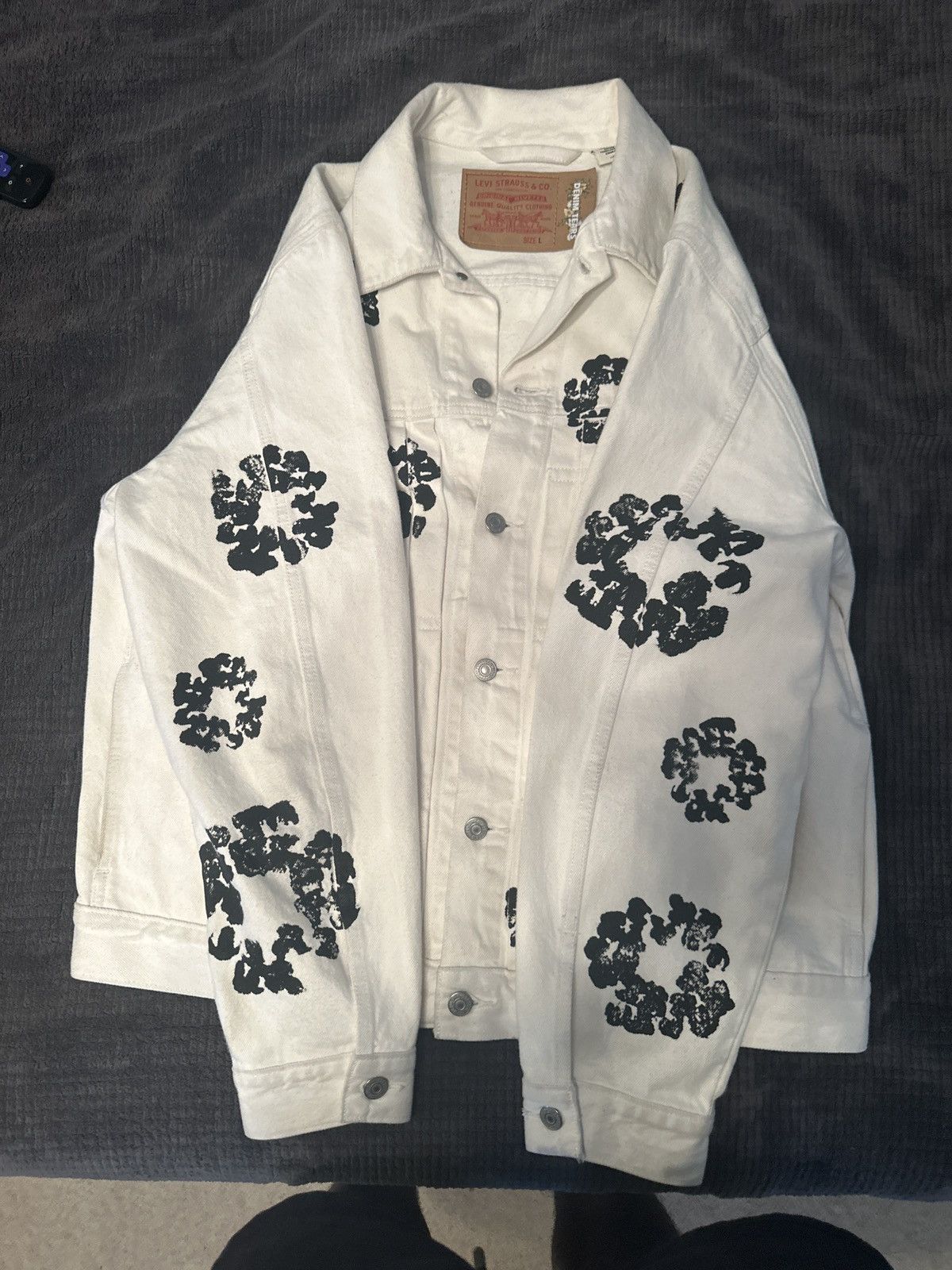 DENIM TEARS Denim Tears White Levi Jacket | Grailed