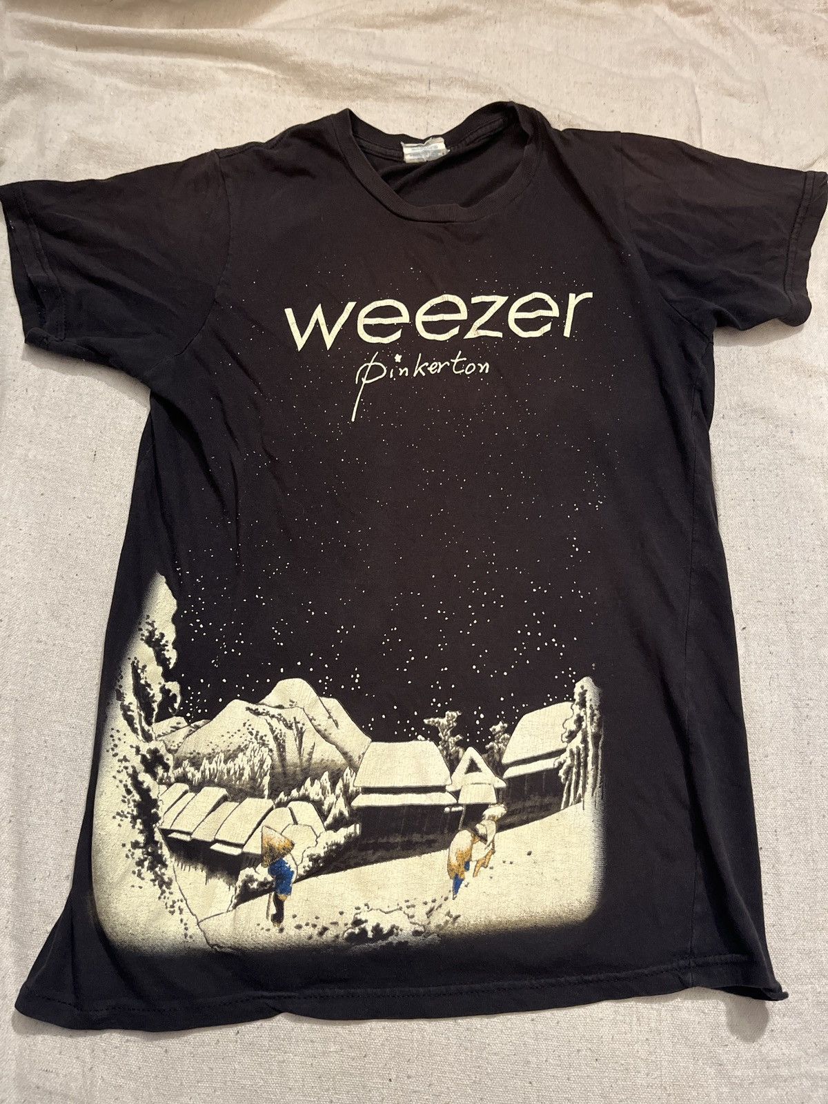 Band Tees × Rock T Shirt × Vintage weezer pinkerton all over print tee ...