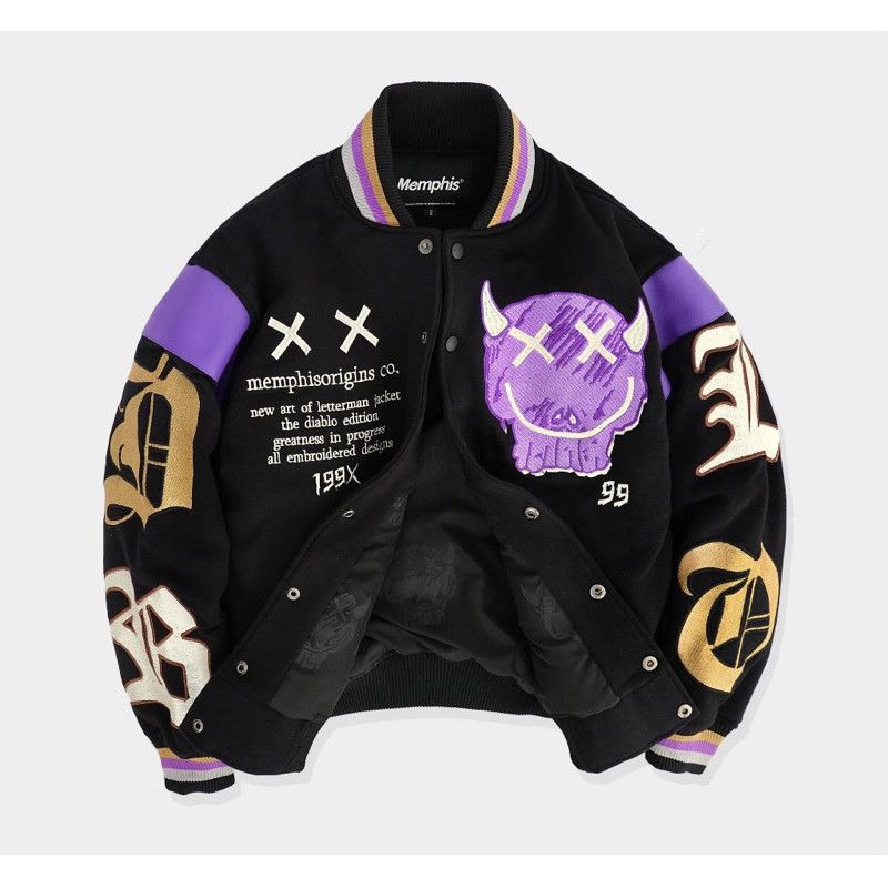 Varsity × Varsity Jacket VARSITY JACKET - DIABLO FULL EMBROIDERY | Grailed