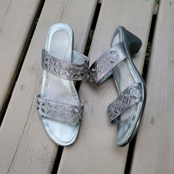 Other Naot Palace Pewter Metallic Silver Laser Cutout Floral | Grailed