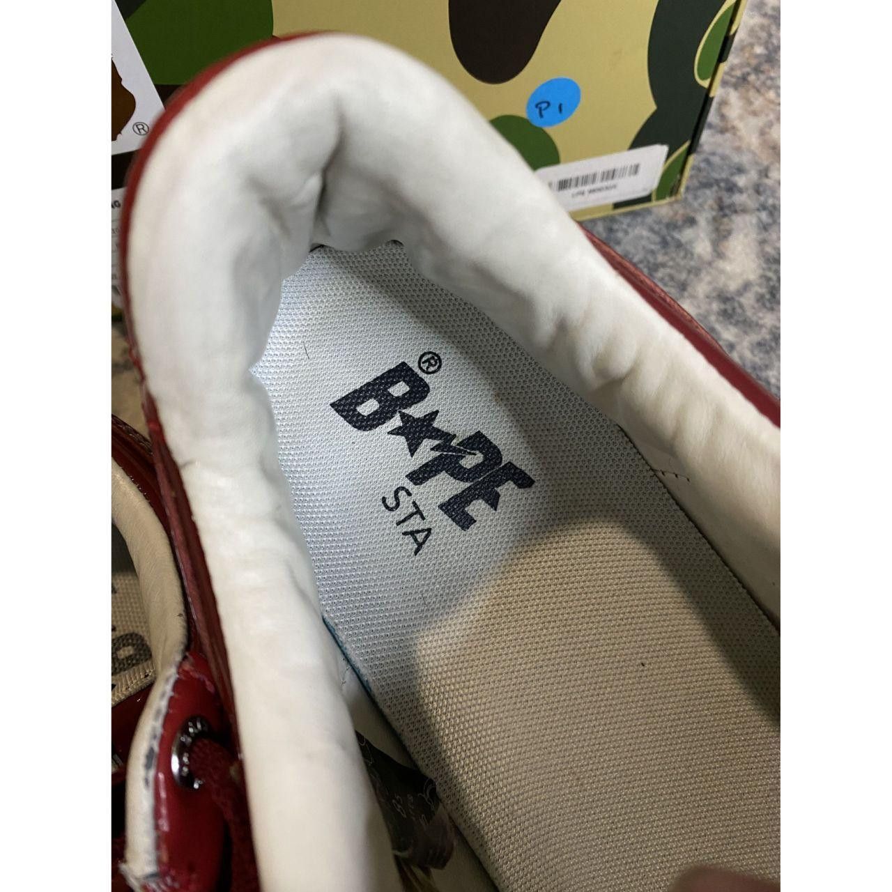Bape Bapesta Low Color Camo Combo Red Sneakers | Grailed