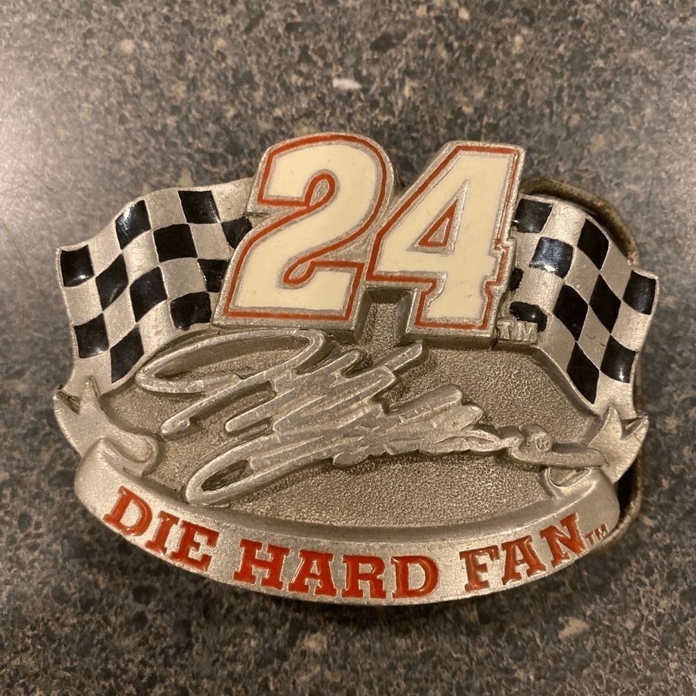 NASCAR Vintage 90’s NASCAR Jeff Gordon solid pewter Belt Buckle Made in ...