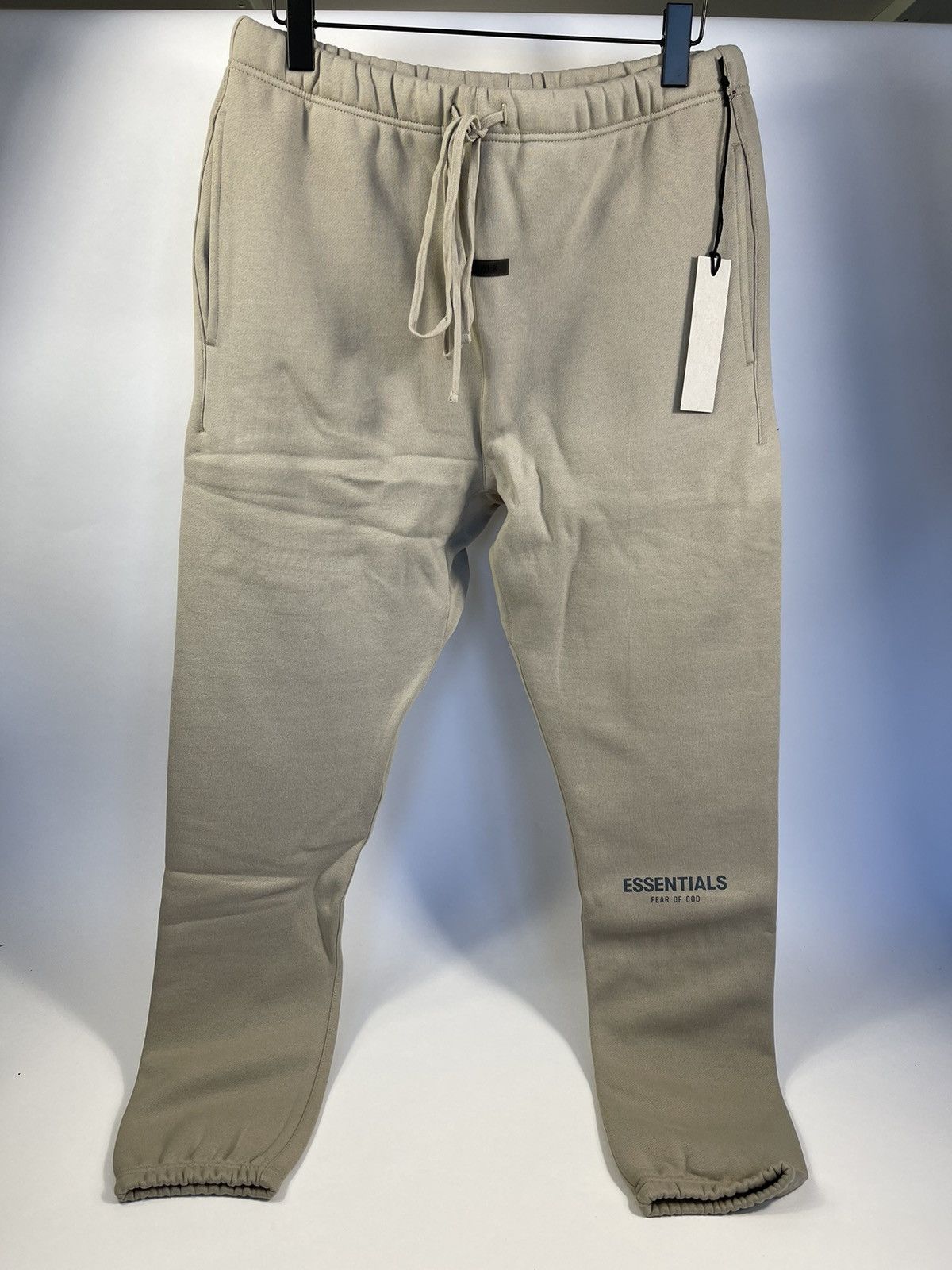 Essentials LOGO SWEATPANTS TAN | Grailed