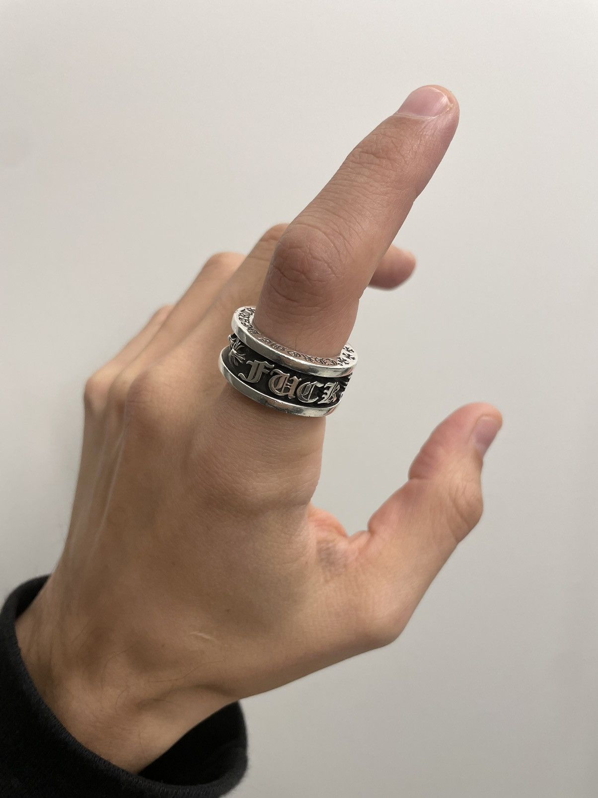 Chrome Hearts Chrome Hearts Fuck You Spinner Ring RARE 🚨 FINAL PRICE ...
