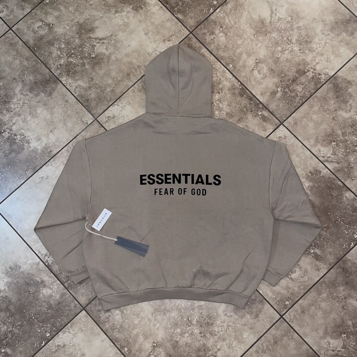 Fear of God Fear of God Essentials Fleece Hoodie Desert Sand Size Large ...