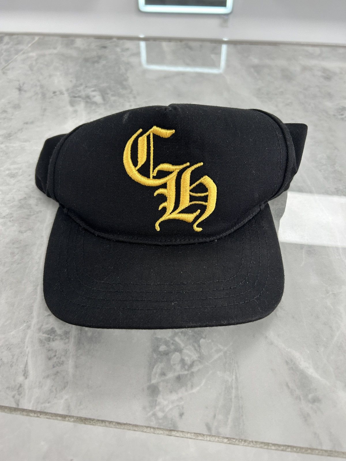 Chrome Hearts Chrome Hearts CH Baseball Cap Black/Yellow | Grailed