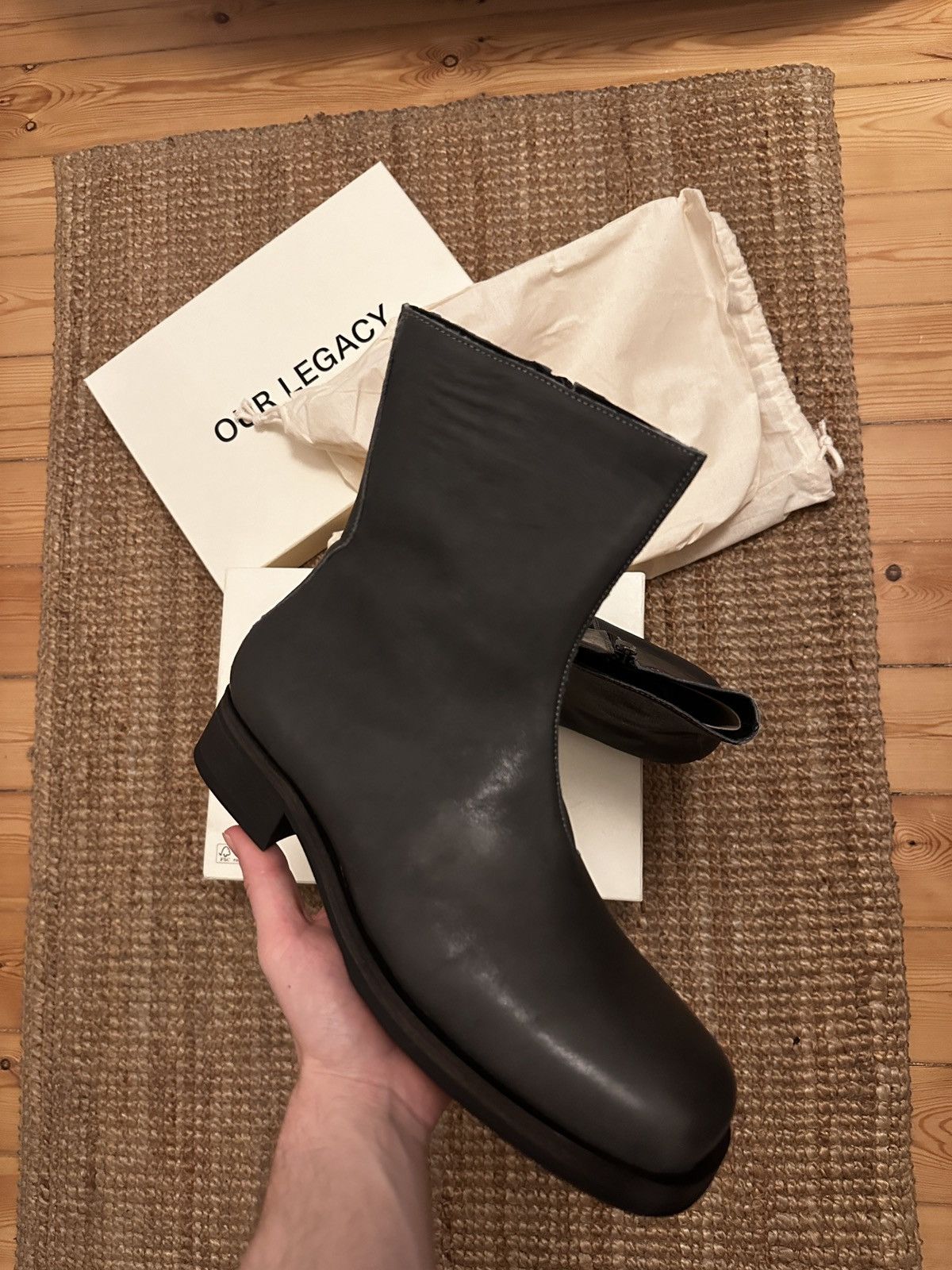 Our Legacy Our Legacy Camion Boot Ash Grey Leather | Grailed