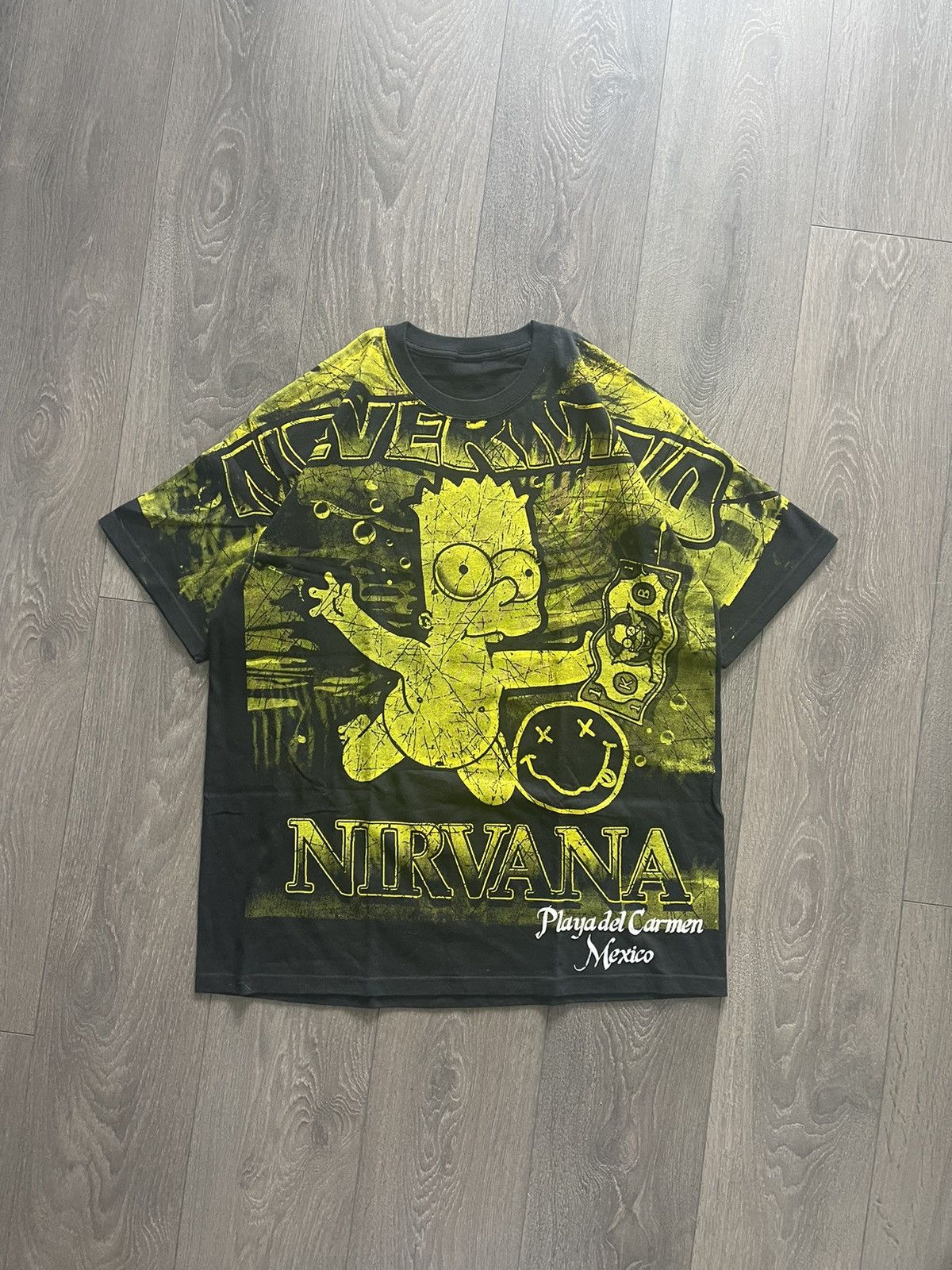 Vintage Vintage Nirvana Bart Simpson AOP Tshirt | Grailed