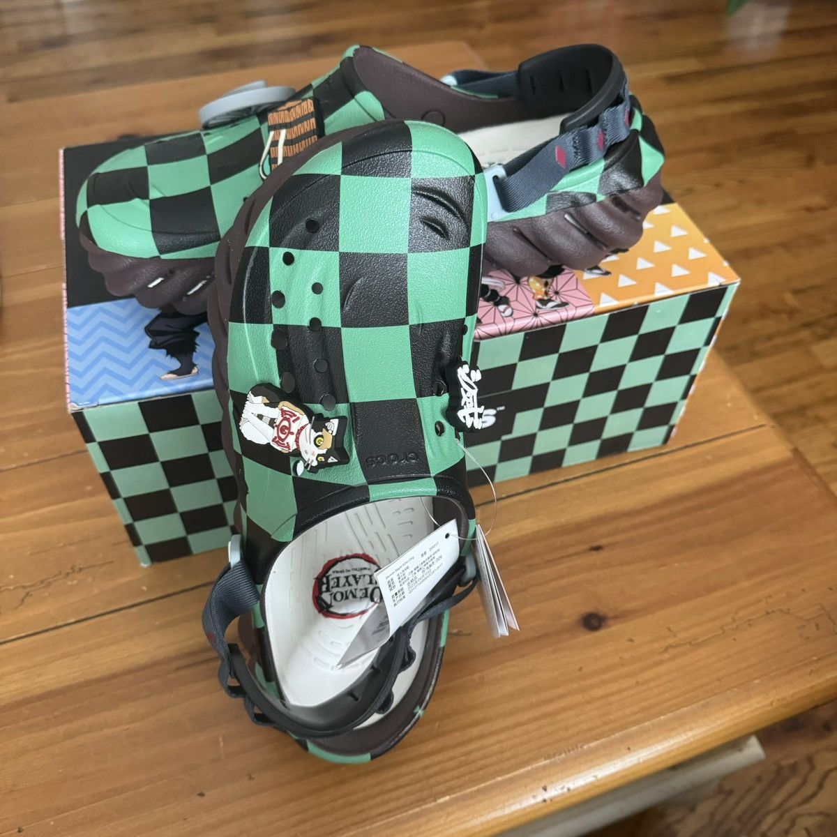 Crocs Crocs Demon Slayer x Echo Clog “Tanjiro” Green | Grailed