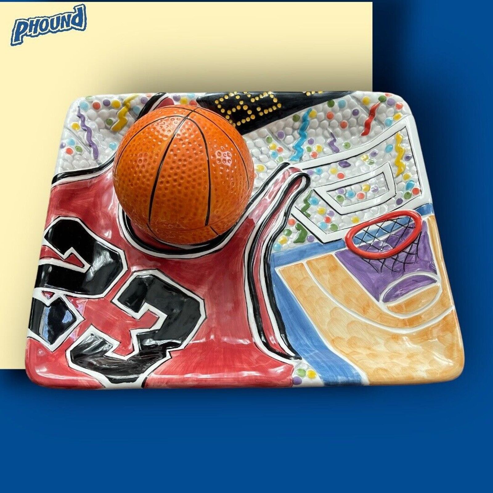 Rare World Bazaar Michael Jordan Basketball Platter Ceramic Tray | Grailed