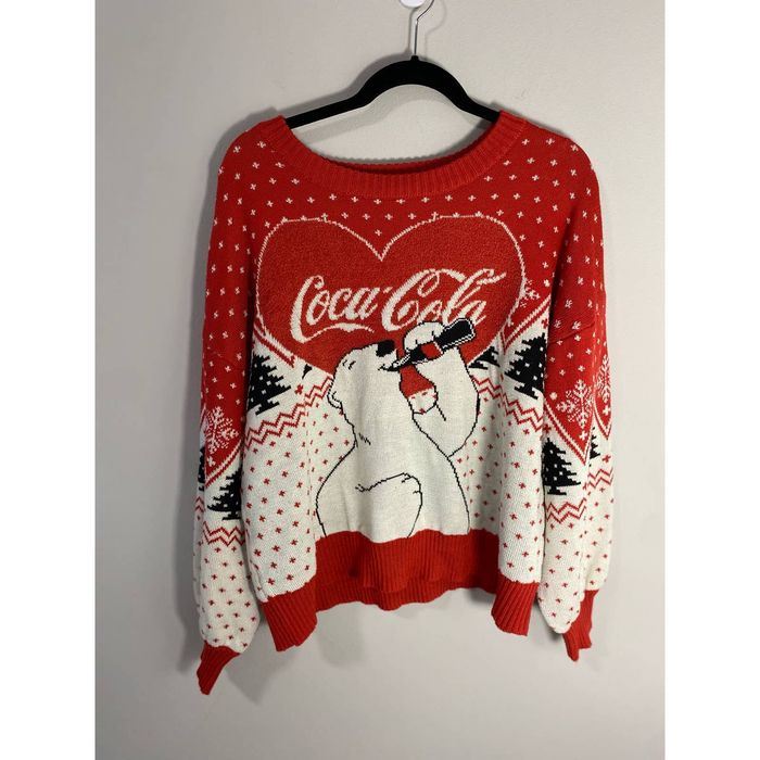 Coca Cola Vintage Coca Cola Oversized Sweater Size XL | Grailed