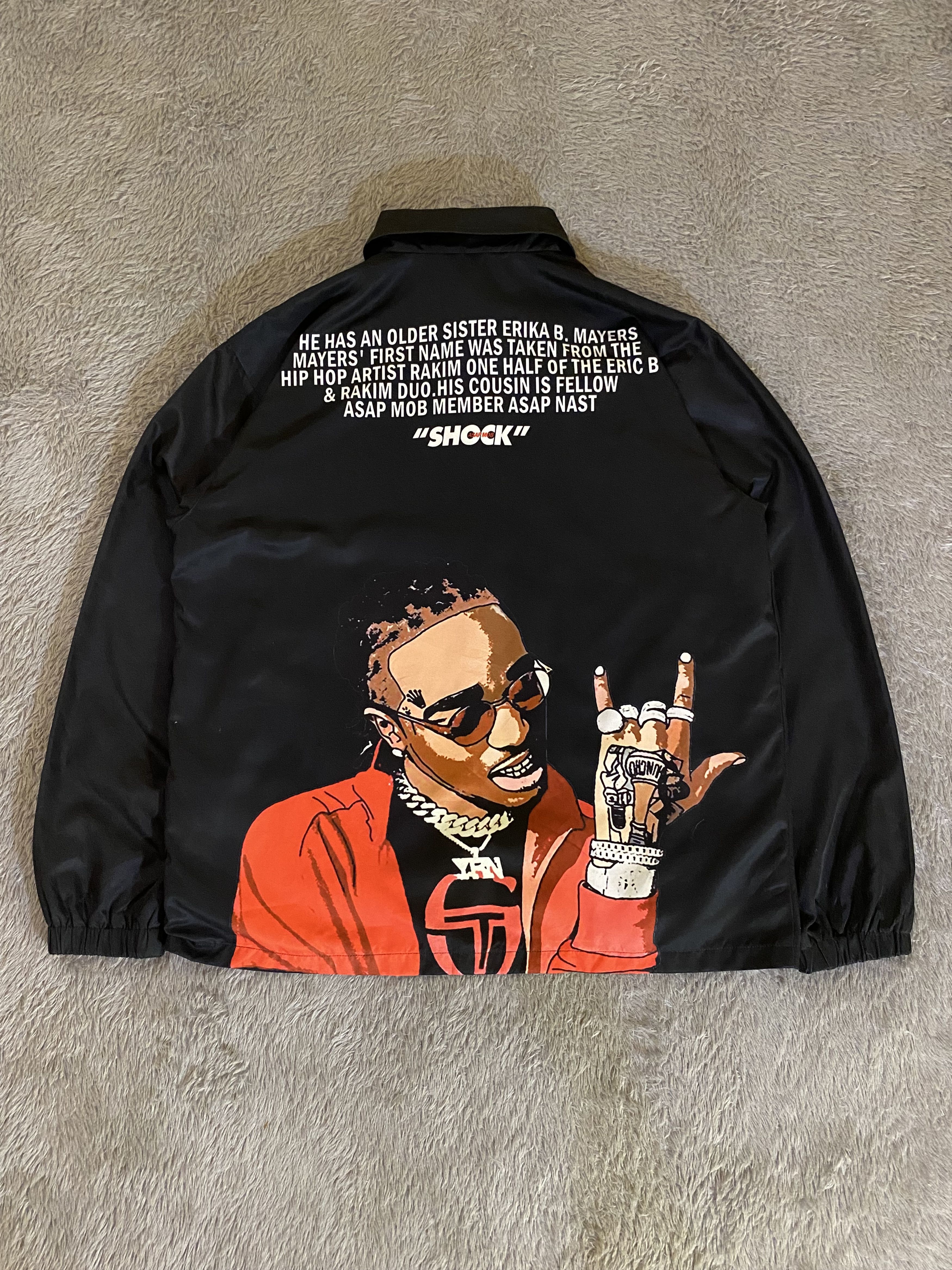Asap Rocky Shock Asap Mob Hitorical Biography Merchandise Jacket | Grailed