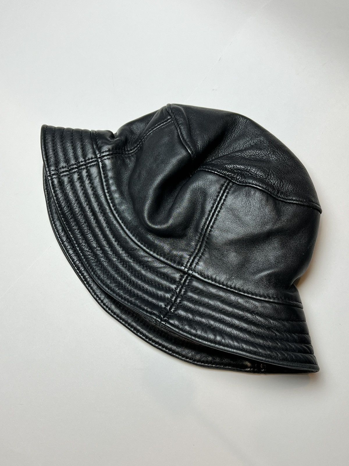 Archival Clothing × Avant Garde × Vintage vintage leather bucket hat ...