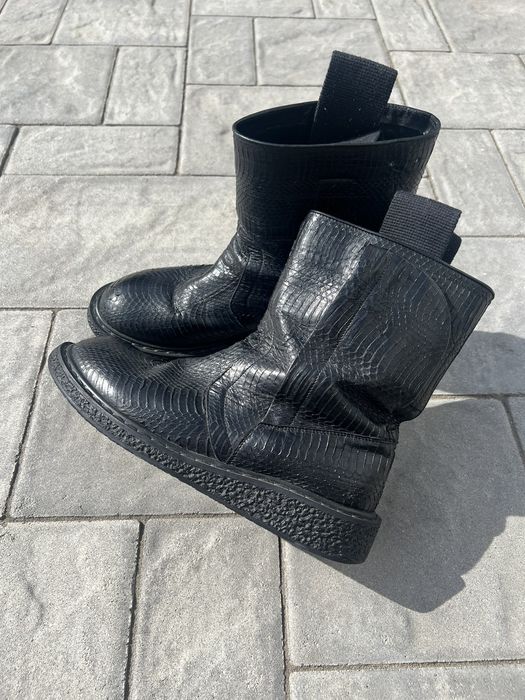 Rick Owens 2009 Rick Owens Strutter Snakeskin Python Boots | Grailed
