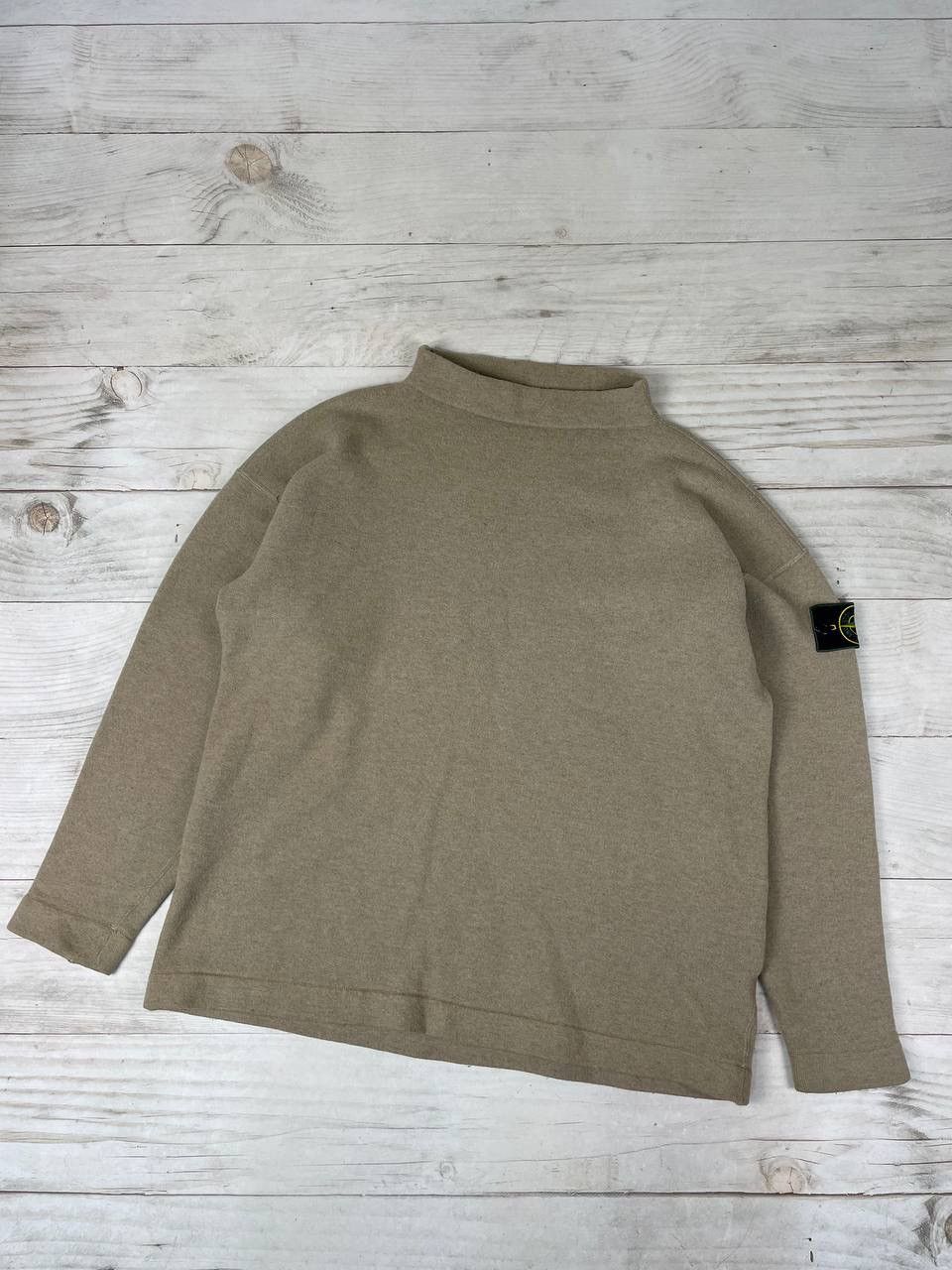 Massimo Osti × Stone Island × Vintage Vintage Stone Island 80s Mockneck Wool Sweater Rare Italia ...