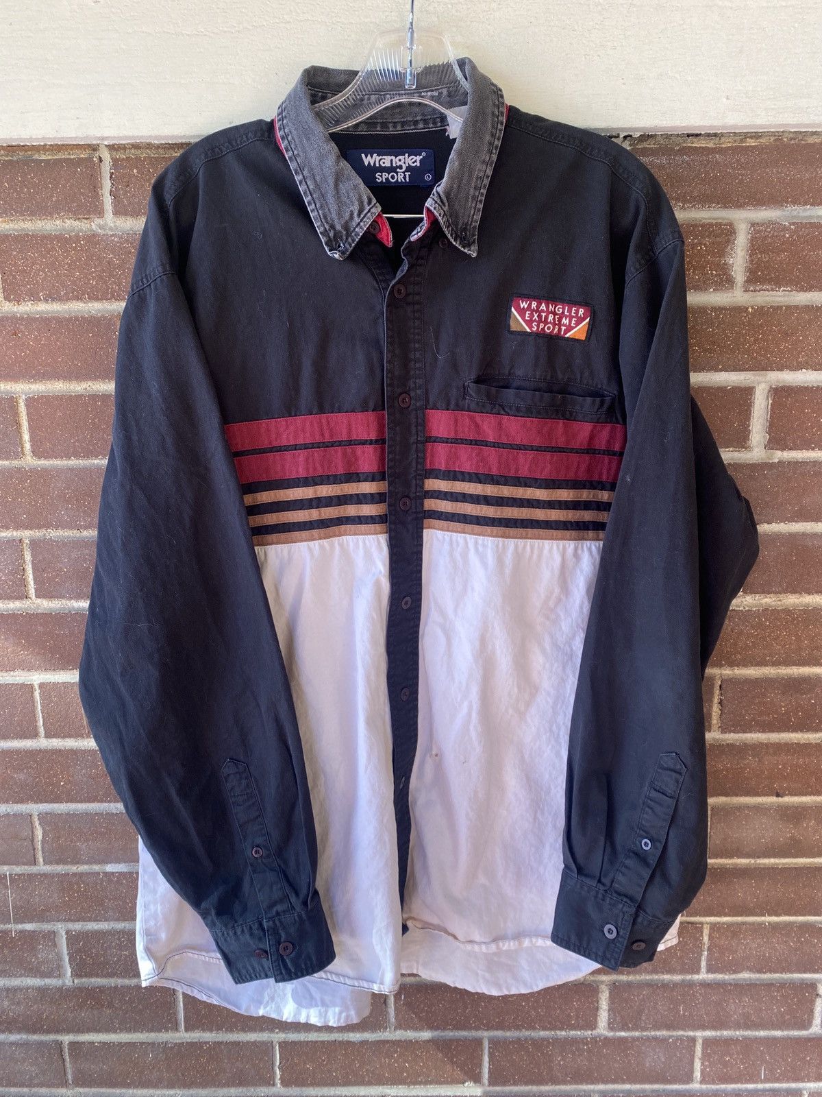 Vintage Vintage 80s/90s Wrangler Extreme Sport Streetwear Button Up ...