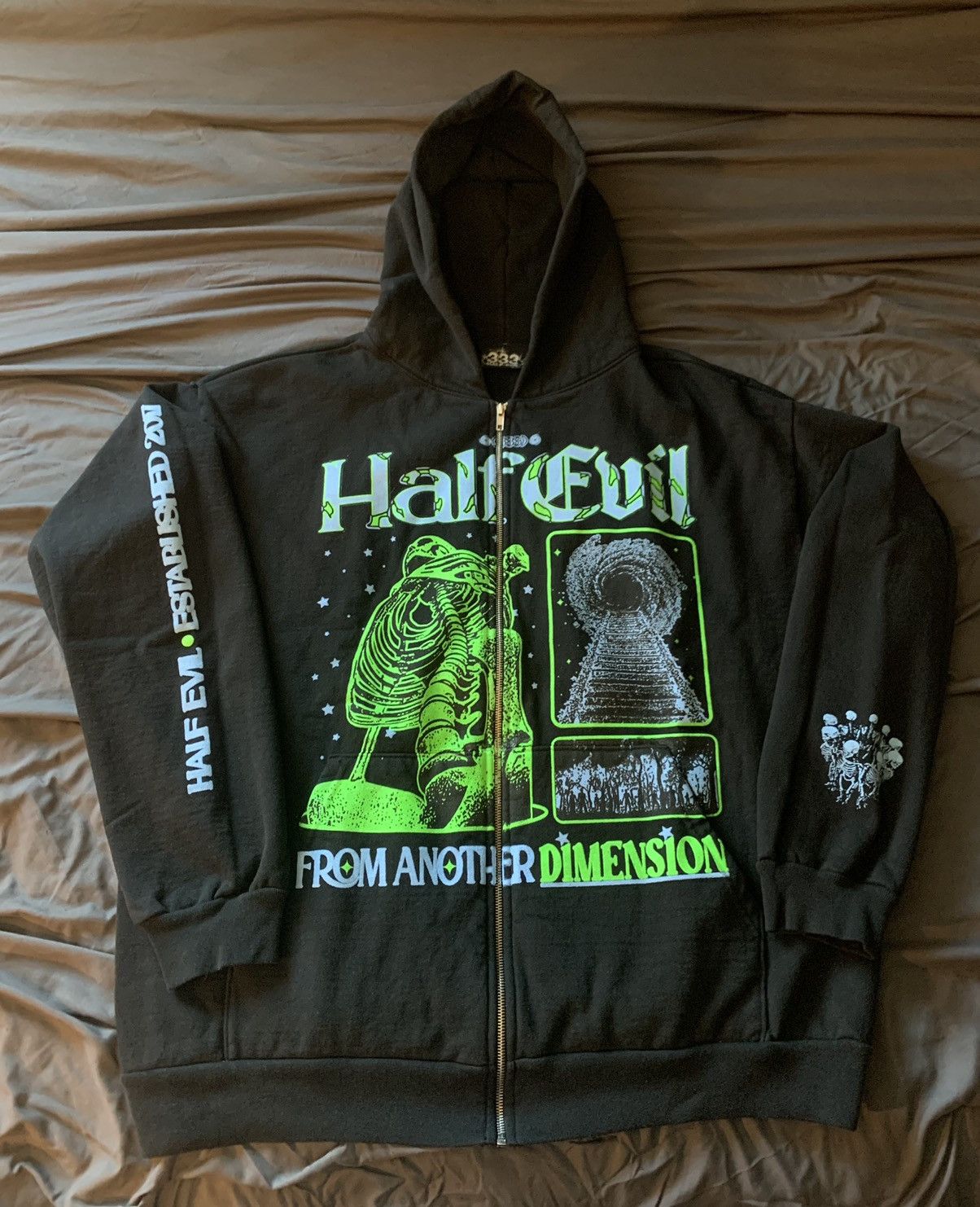 Half Evil × Streetwear Half Evil “From Another Dimension” Zip Up Hoodie ...