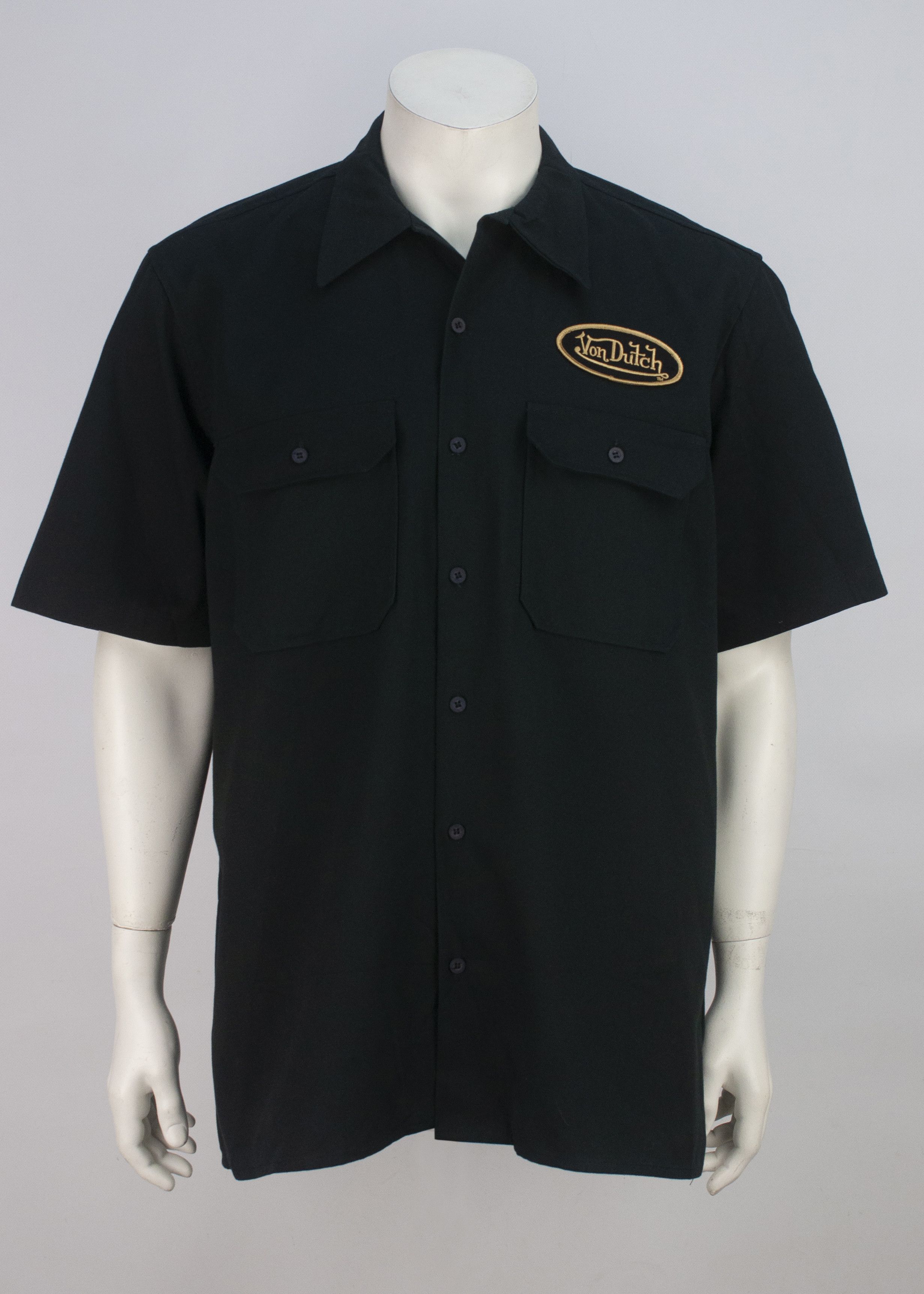 Vintage × Von Dutch Von Dutch Kustom Mechanic Button Up Short Sleeve ...