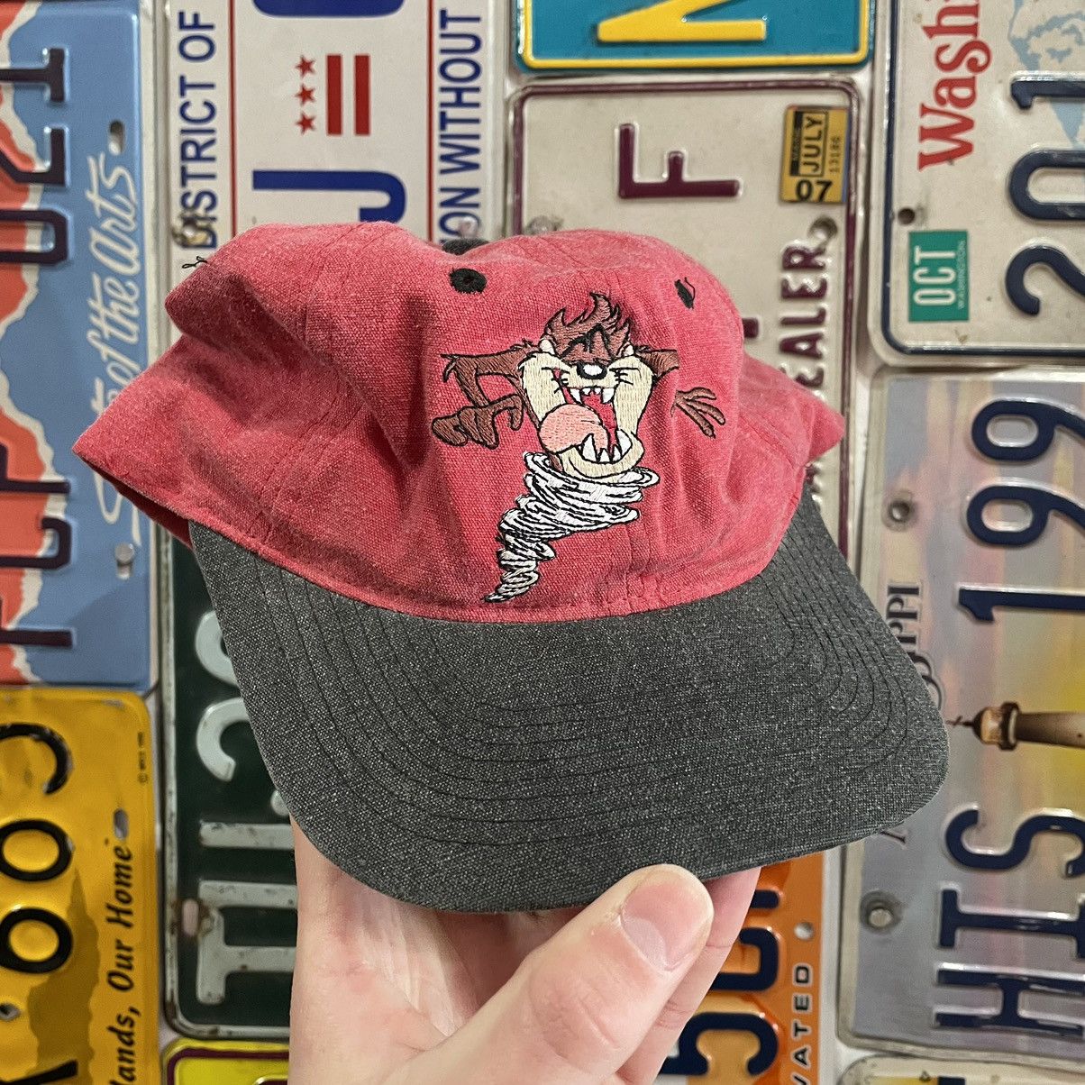 Vintage Vintage 90s Red taz looney tunes unstructured hat | Grailed