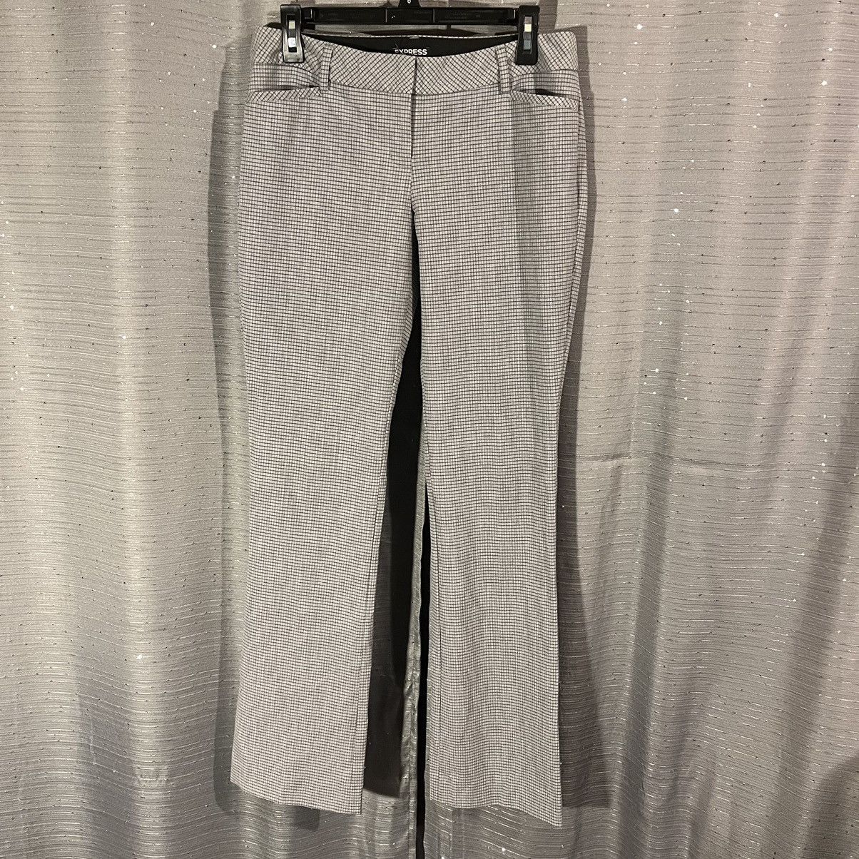 Express Express Columnist Light Grey With Dark Grey Stripes Pattern ...