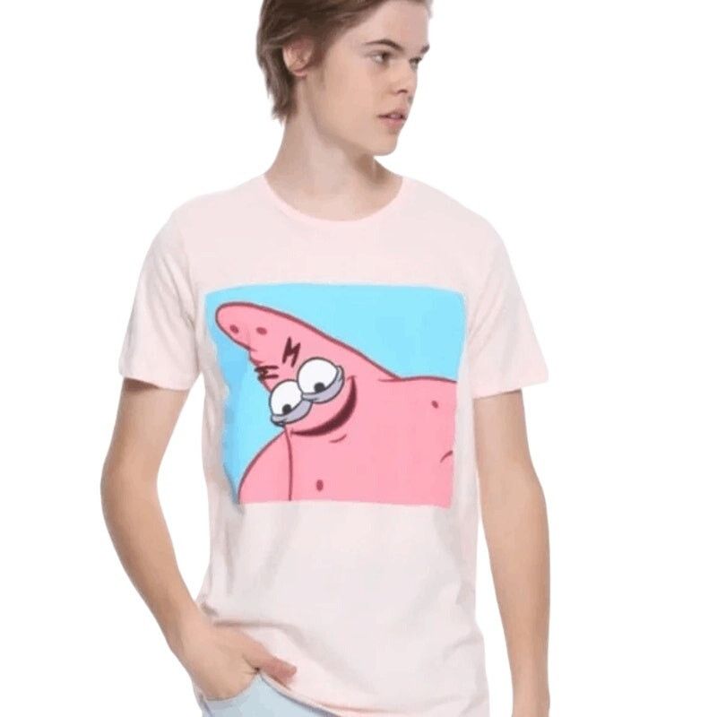 Other Spongebob Squarepants Angry Patrick Meme T Shirt Cotton Pink ...