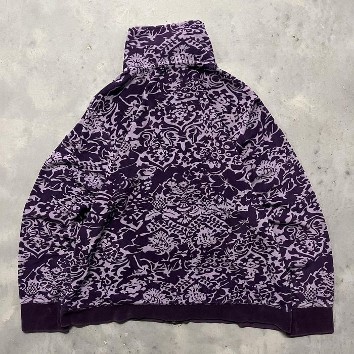 Vintage Crazy Vintage Y2K/2000s Abstract Purple Velour Pattern Zip Up ...