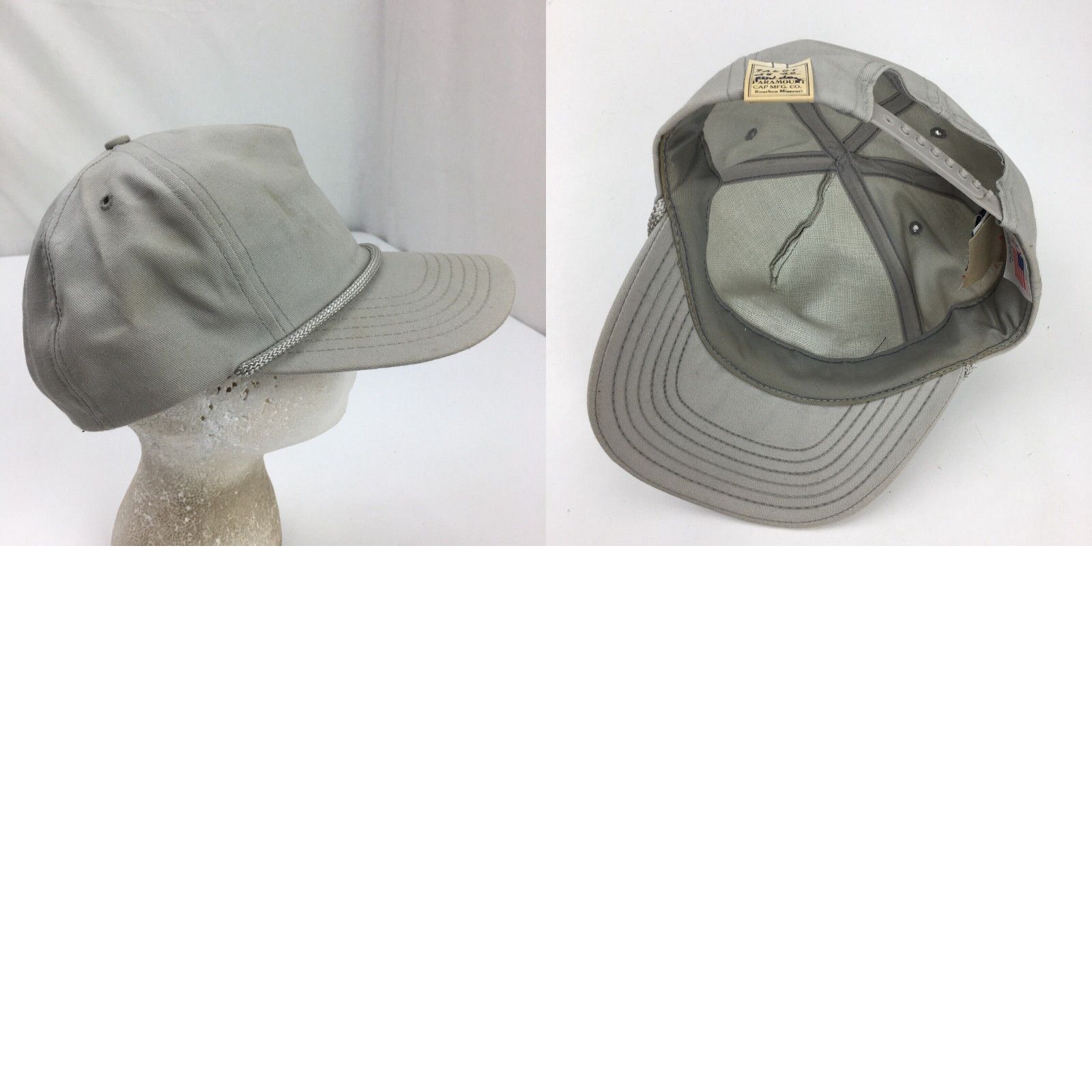 Vintage Paramount Sample Grey Swatches Ball Cap Hat Snapback Baseball ...