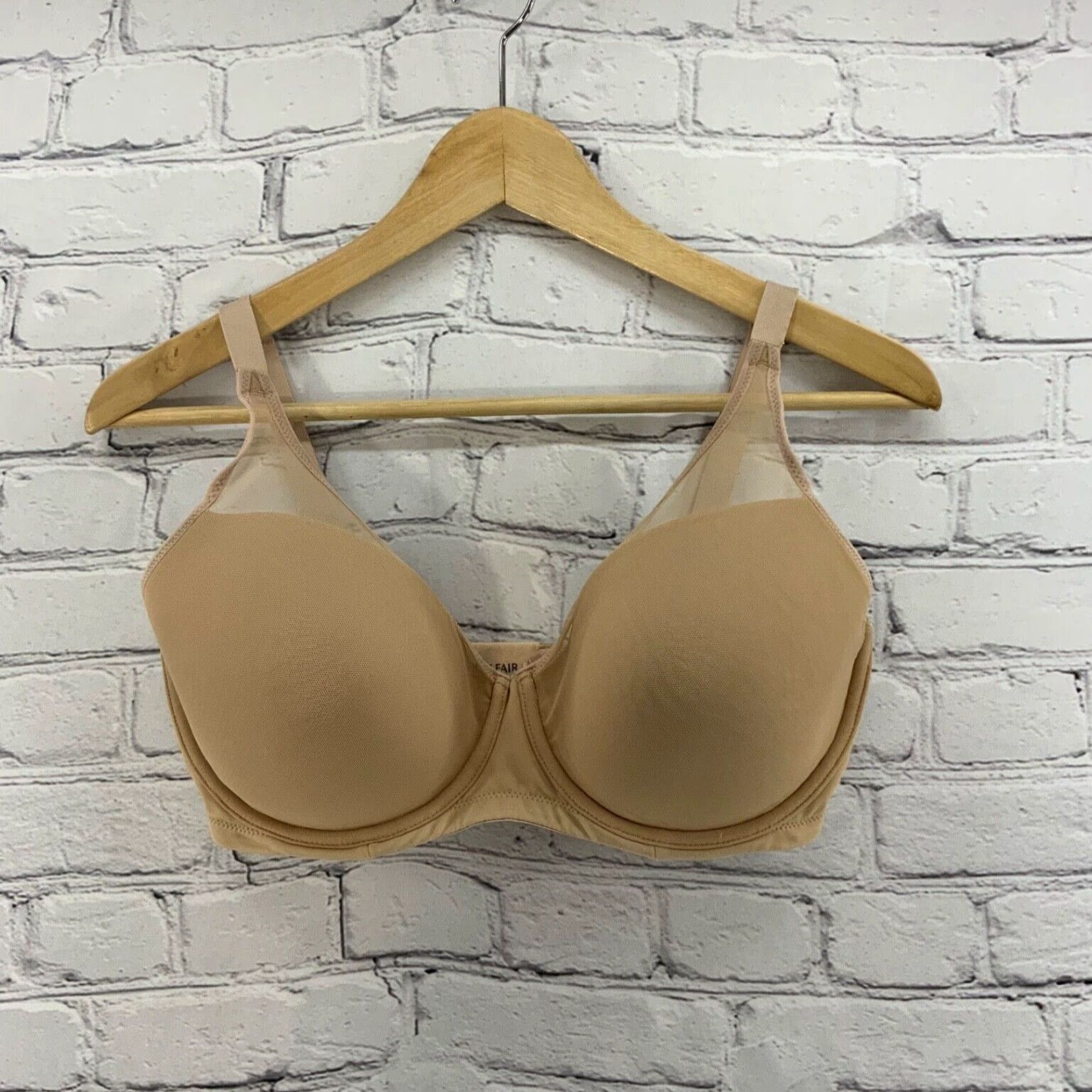 Vintage Elegant Beige colored Bra for Women with 34DD Cup Size by ...