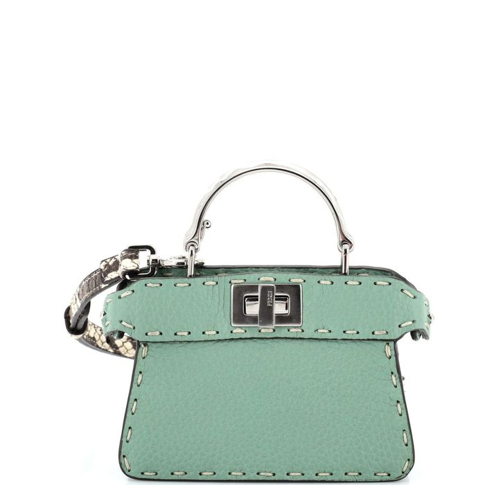 Fendi Maxi Handle Selleria Peekaboo Bag Leather With Python Nano Grailed