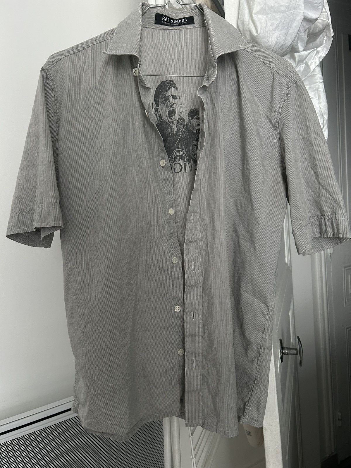 Raf Simons Raf Simons 2002 "Be Pure, Be Vigilant, Behave " Button Up ...