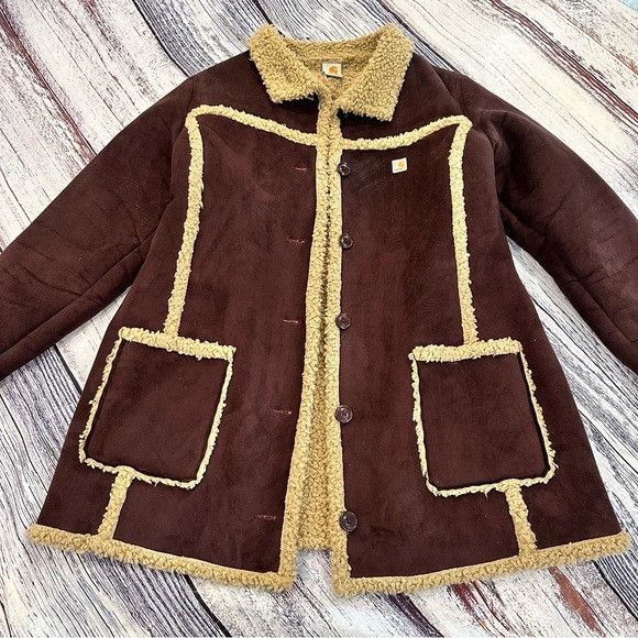Carhartt *RARE* Carhartt Boulder Parka Faux Suede Jacket | Women’s Si ...