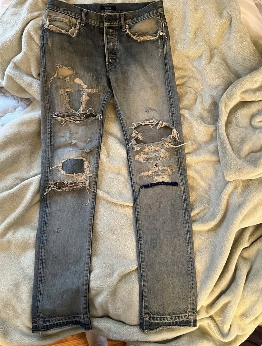 Undercover Undercover FW09 68 Navy Yarn Denim | Grailed